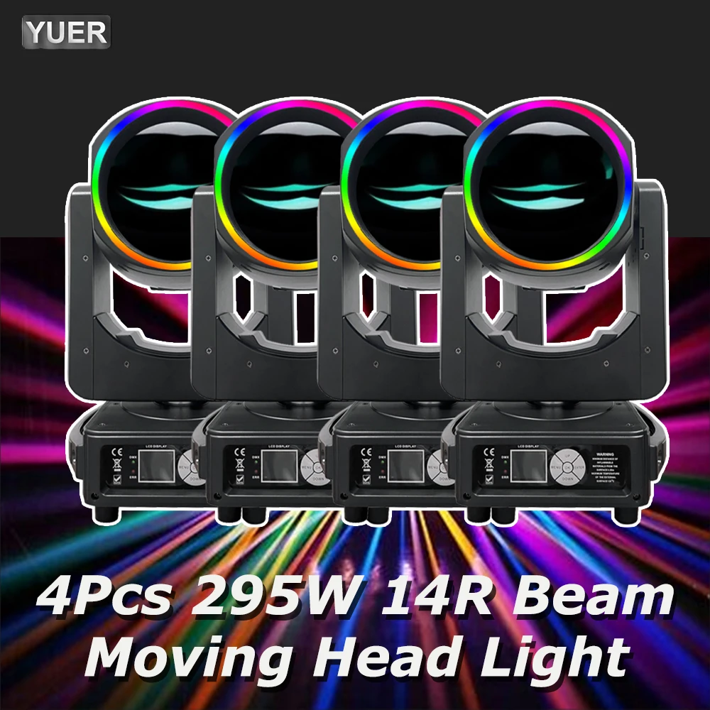 4Pcs-lot-14R-295W-Beam-Moving-Head-Light-With-Aperture-Zoom-Gobo-DMX ...