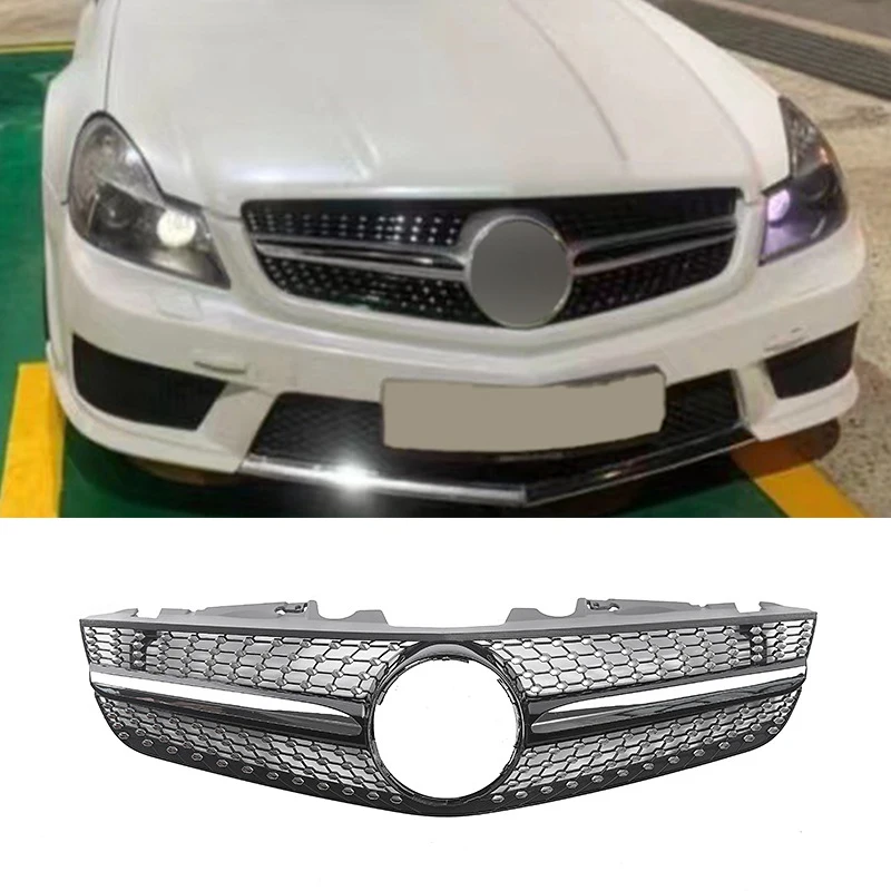 Front Bumper Grille Grills For Mercedes-Benz R230 SL-Class SL300 SL350 ...