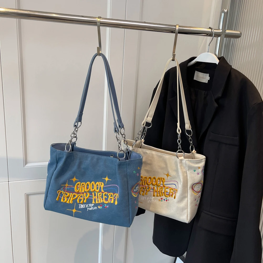 Women-Letters-Satchel-Bag-Versatile-Embroidered-Letters-Handbag-Large ...