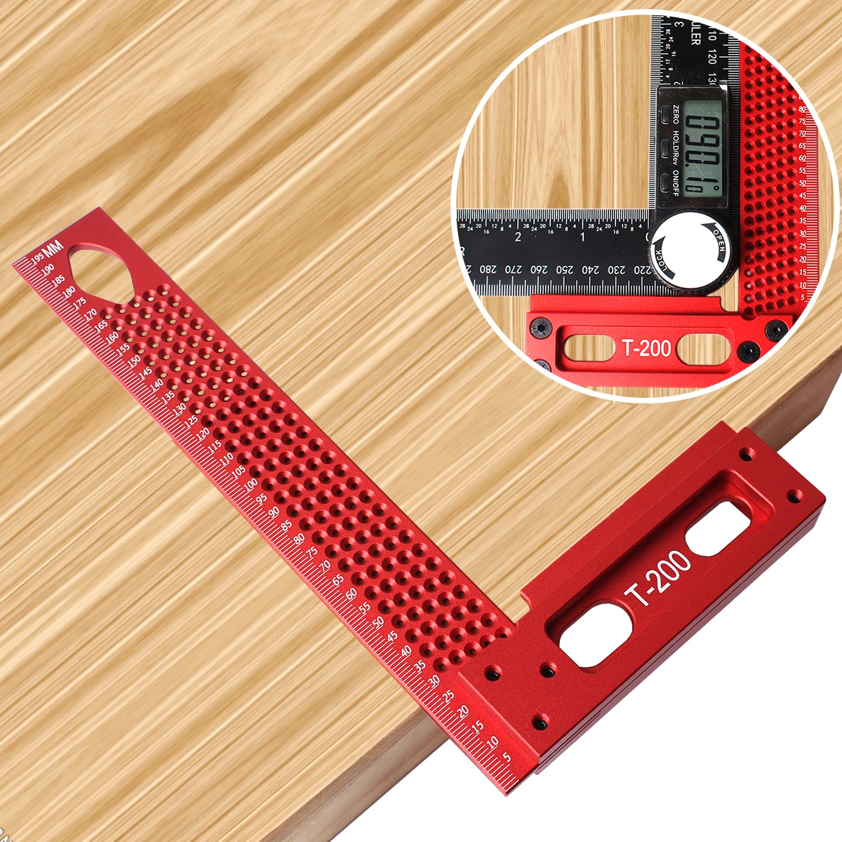 200MM-L-Type-Hole-Ruler-Precision-Scale-Ruler-Aluminum-alloy ...