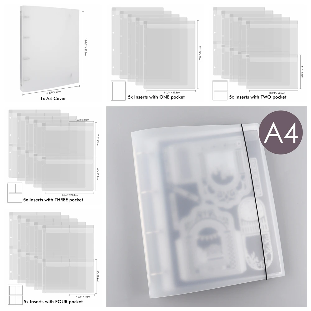 A4-Die-Stamp-Storage-Book-Binder-Page-Protectors-Pockets-Inserts-Organizer-for-Seal-Diecut ...