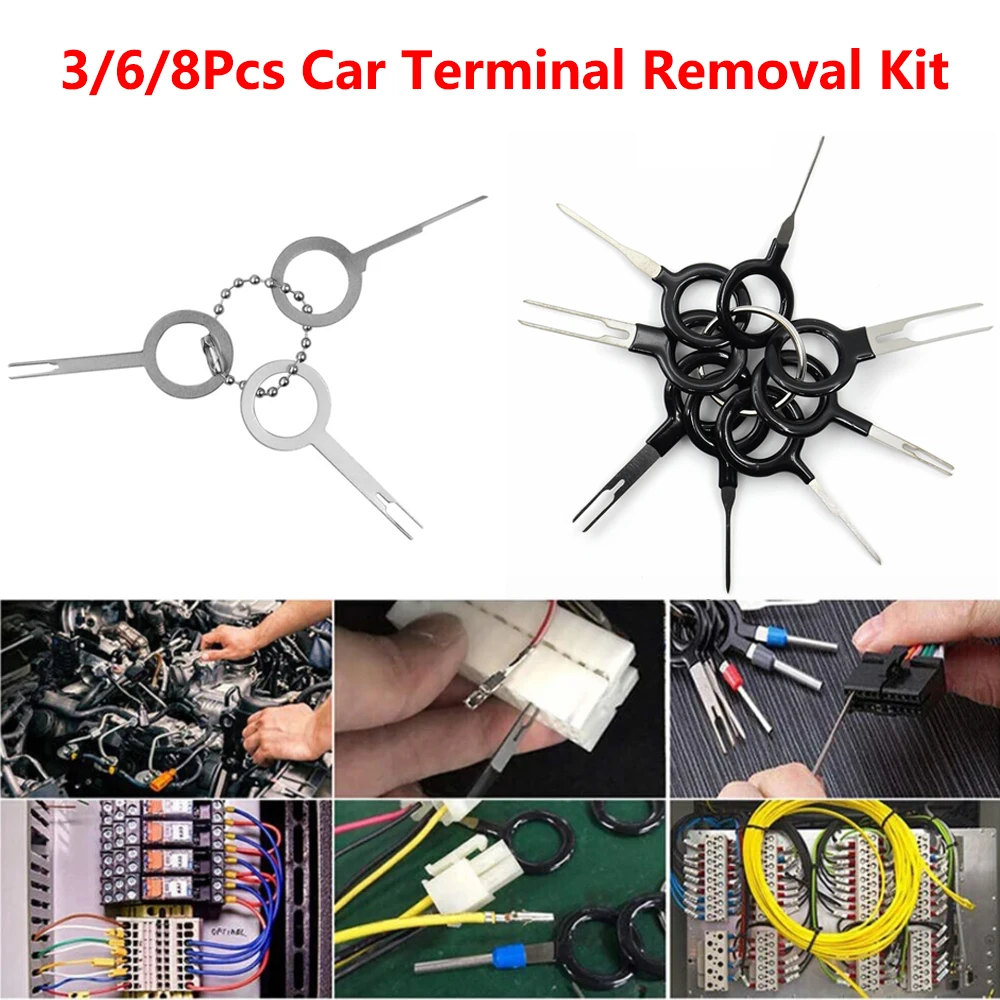 3/6/8pcs/set Universal Car Terminal Removal Repair Tool Wire Plug ...
