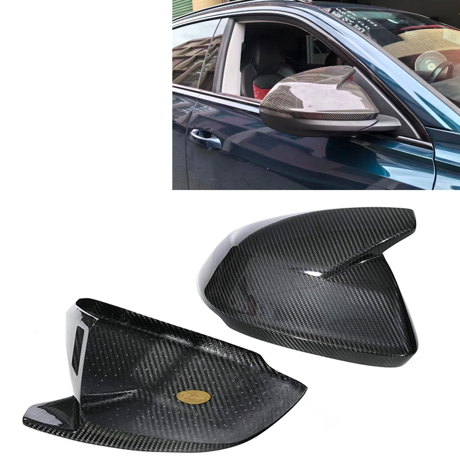 Mirror-Cover-For-Lamborghini-URUS-Audi-RS-Q8-Q8-2018-2022-Carbon-Fiber ...