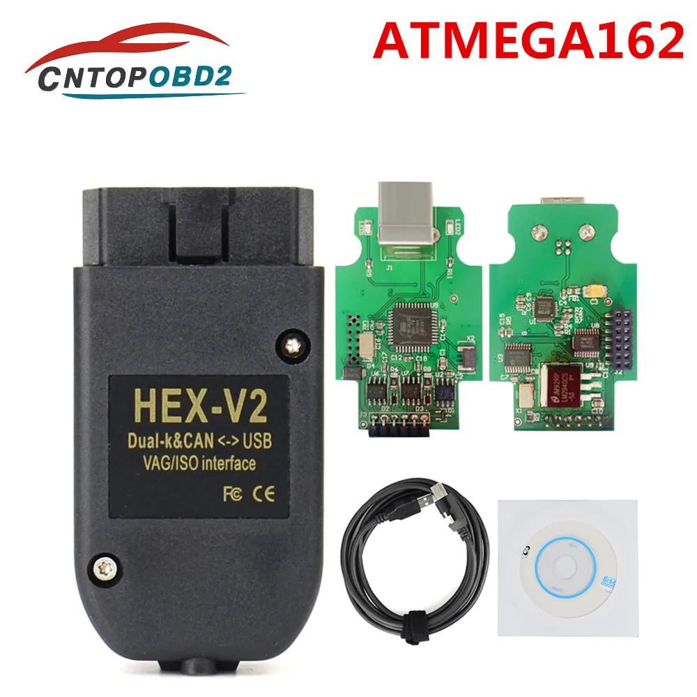 Newest V22.10 Hex V2 For Vag. Com Multi-language Obd2 Scanner Atmega162 ...