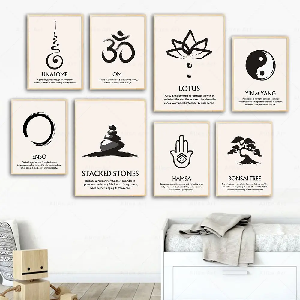 Zen-Symbols-Meaning-Wall-Art-Canvas-Painting-Meditation-Mindful-Art ...
