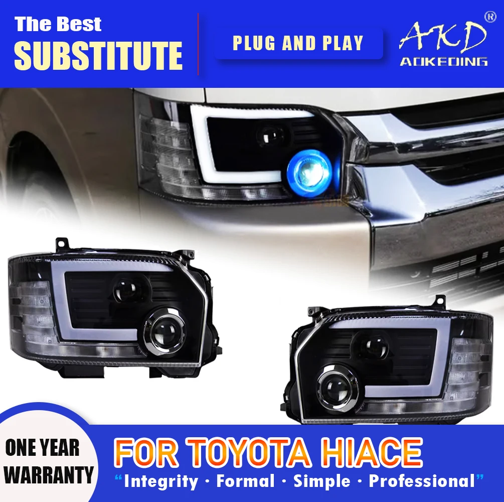 AKD-Head-Lamp-for-Toyota-Hiace-LED-Headlight-2005-2018-Headlights-Hiace ...