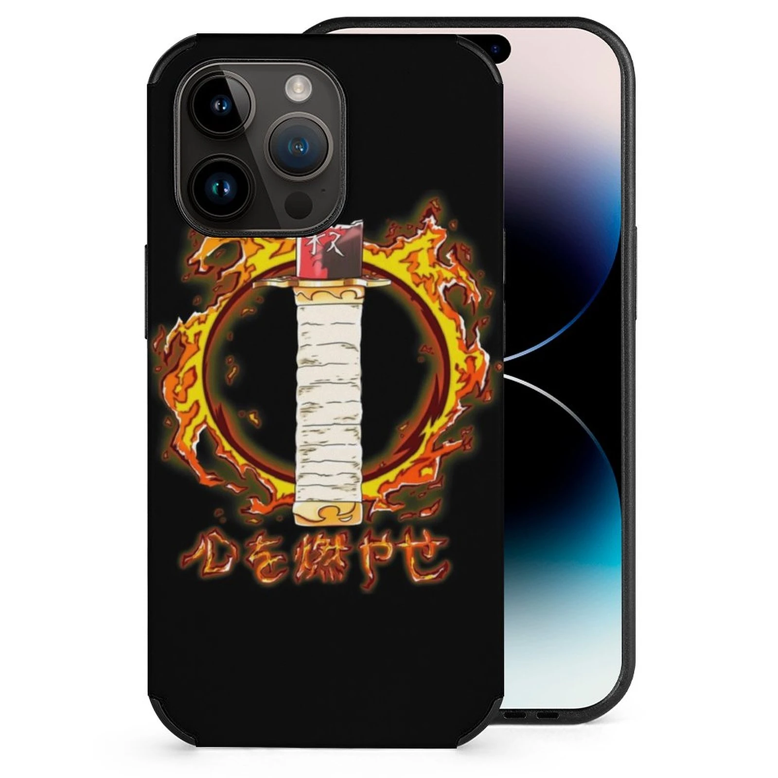 Set Your Heart Ablaze Kanji Mobile Phone Shell For Iphone 14 13 11 12 ...