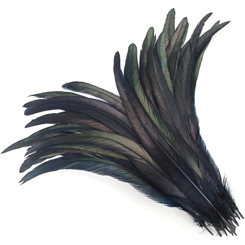 50Pcs-Lot-Colorful-Rooster-Feathers-for-Crafts-Clothes-25-45CM-Cock ...
