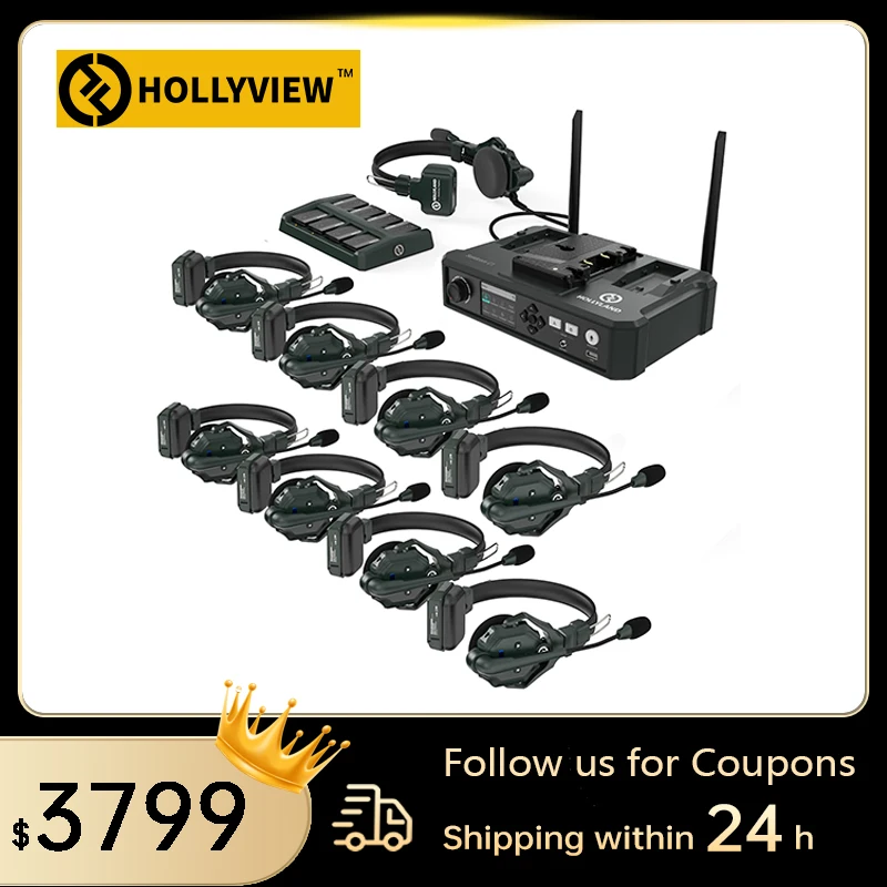 Hollyland Solidcom C1 Full Duplex HUB Wireless Intercom System 1000ft ...