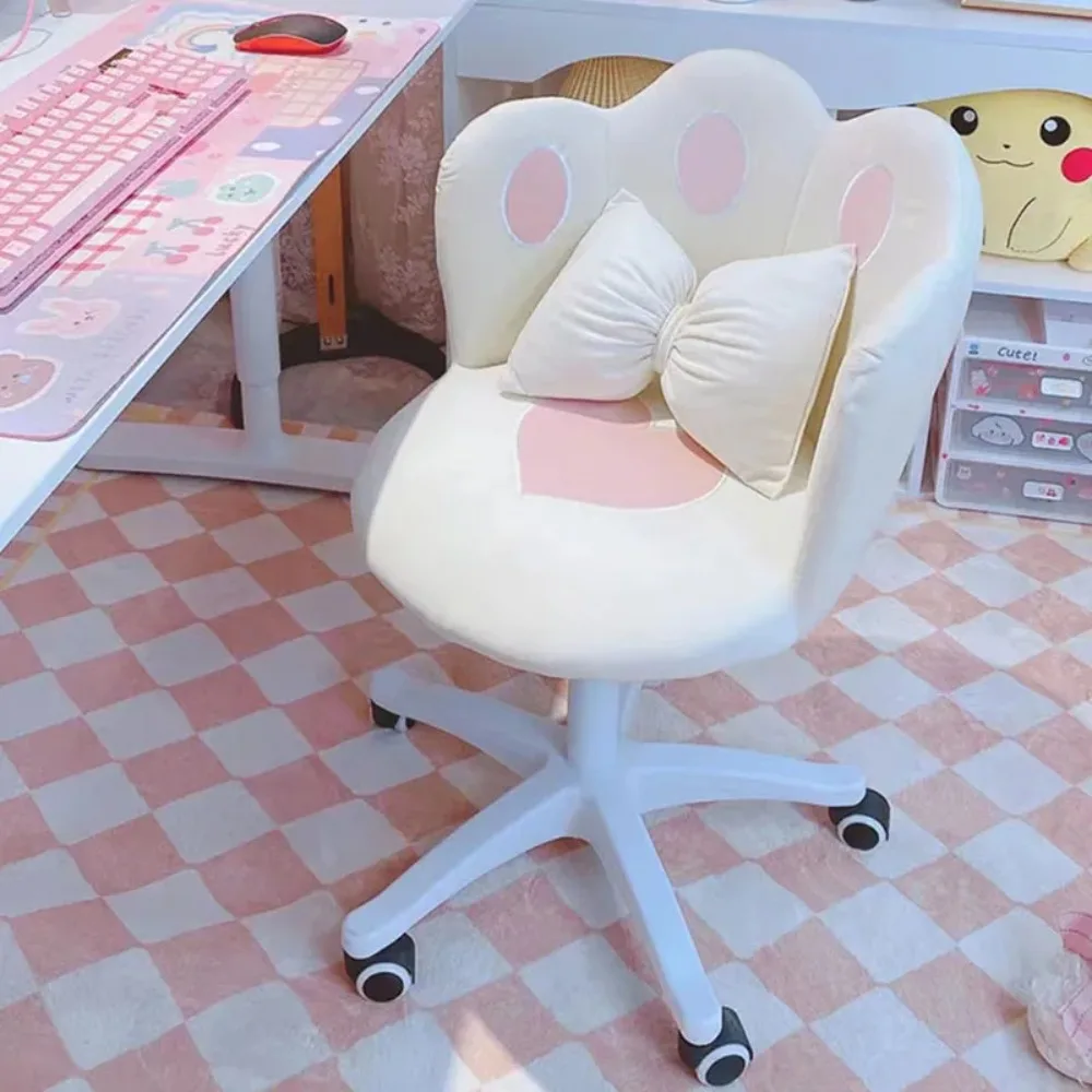 Pink-Gamer-Gaming-Chair-Desk-Computer-Mid-Century-Bedroom-Chair-Armrest ...