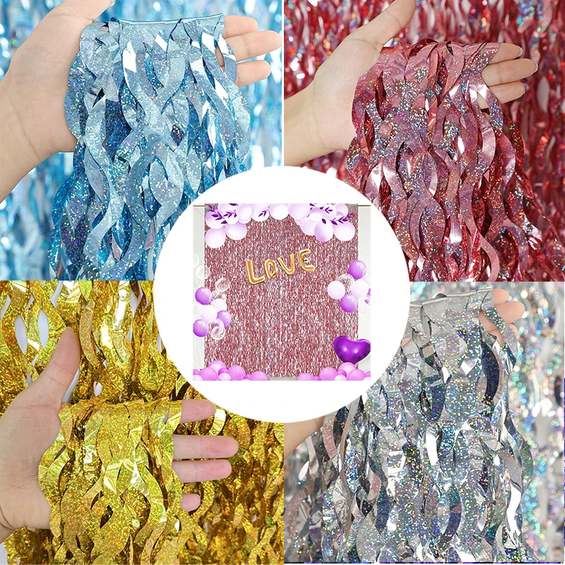 Foil-Fringe-Cortinas-Laser-Decora-es-de-Festa-Photo-Backdrops-para ...