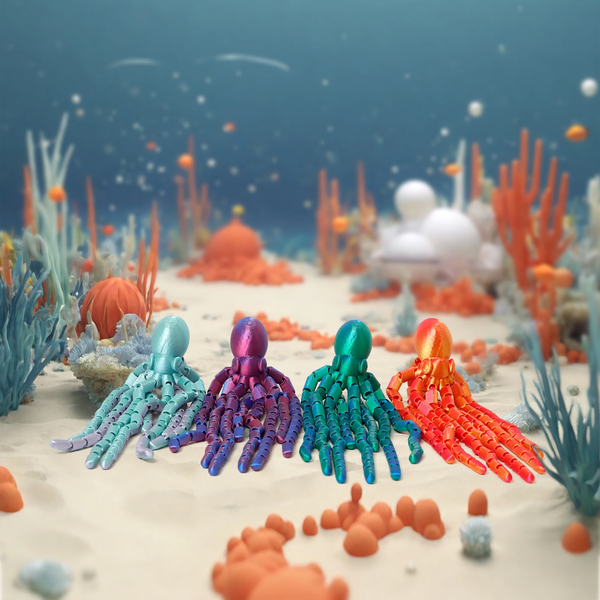 3D-Printed-Octopus-Ornament-Deep-Sea-Squid-With-Movable-Joints ...