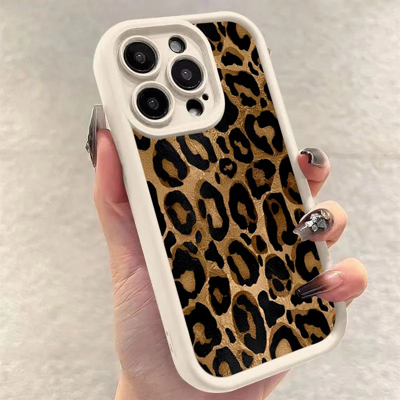 Chic Black Leopard Print Retro Phone Case – Soft TPU Back Cover for ...