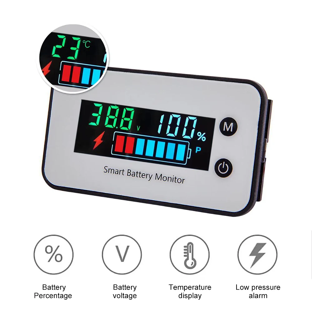DC 7-100v Battery Capacity Monitor Meter 12v 24v 48v Battery Power ...