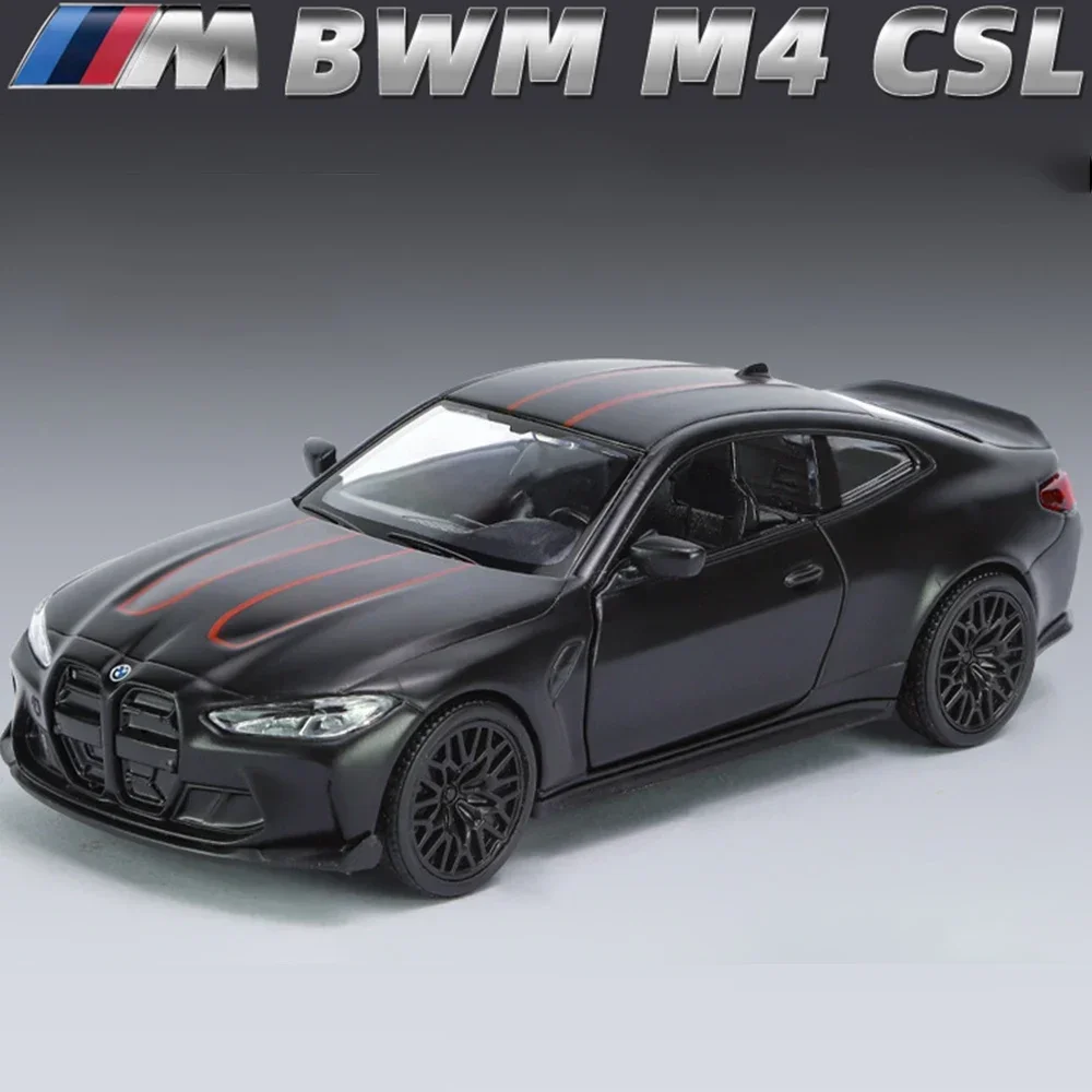 1/36 BMW M4 CSL Alloy Toys Car Model High Simulation Metal Genuine Door ...