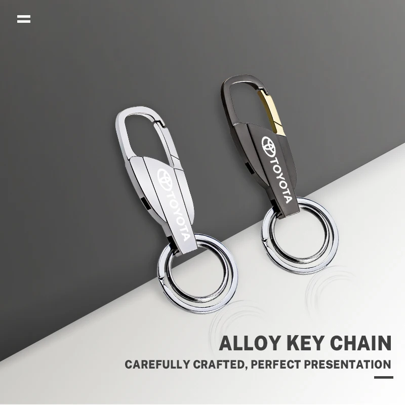 1Pcs Car Logo Keychain Metal Keyring Auto Key Ring For Toyota Corolla ...