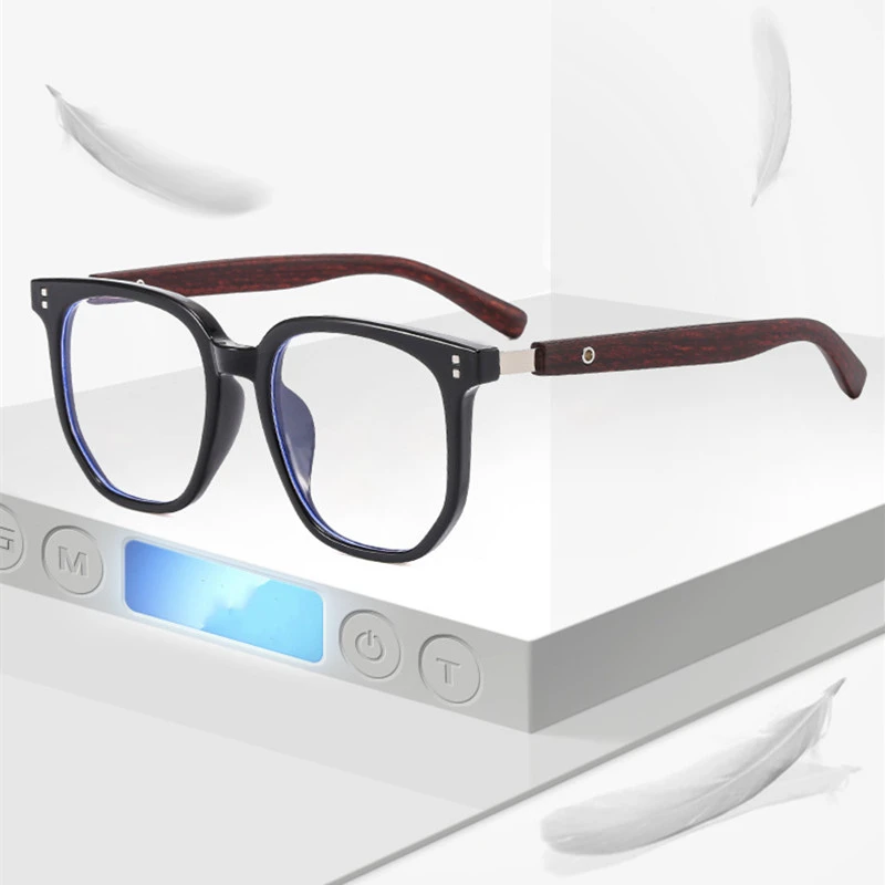 TGCYEYO Wooden Eyeglasses Frames Men Oversized Bamboo Glasses Frame ...