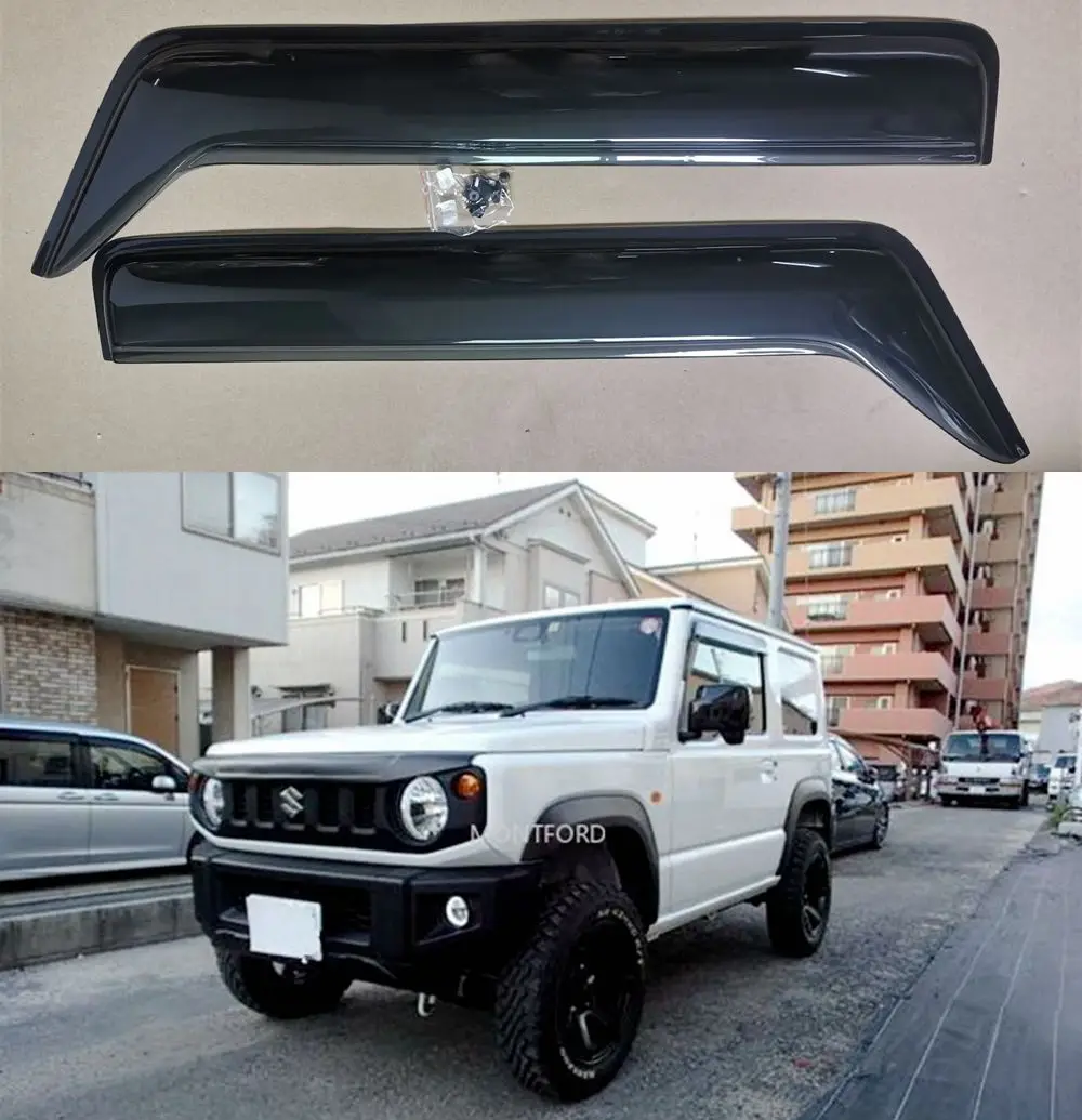 For Suzuki Jimny 2019 2020 JB64 JB74 ABS Plastic Window Visor Vent ...