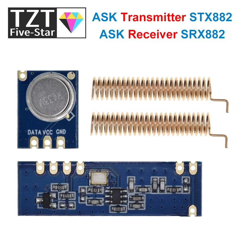 TZT-Kit-de-m-dulo-inal-mbrico-transmisor-ASK-STX882-receptor-ASK-SRX882 ...