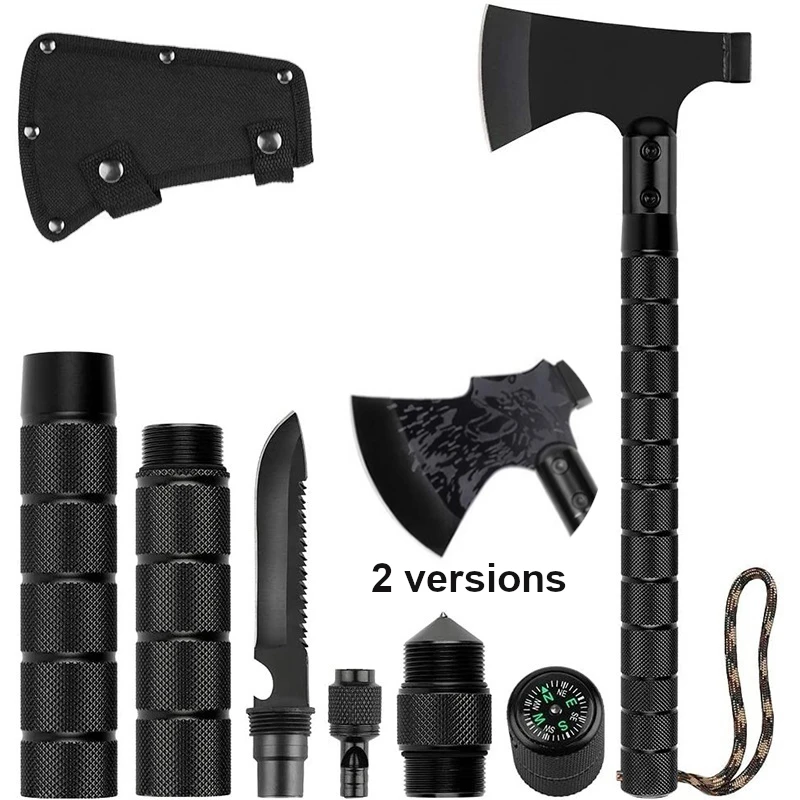 Foldable Tactical Axe Multi Tool Kit Emergency Gear Tourist AX Survival ...