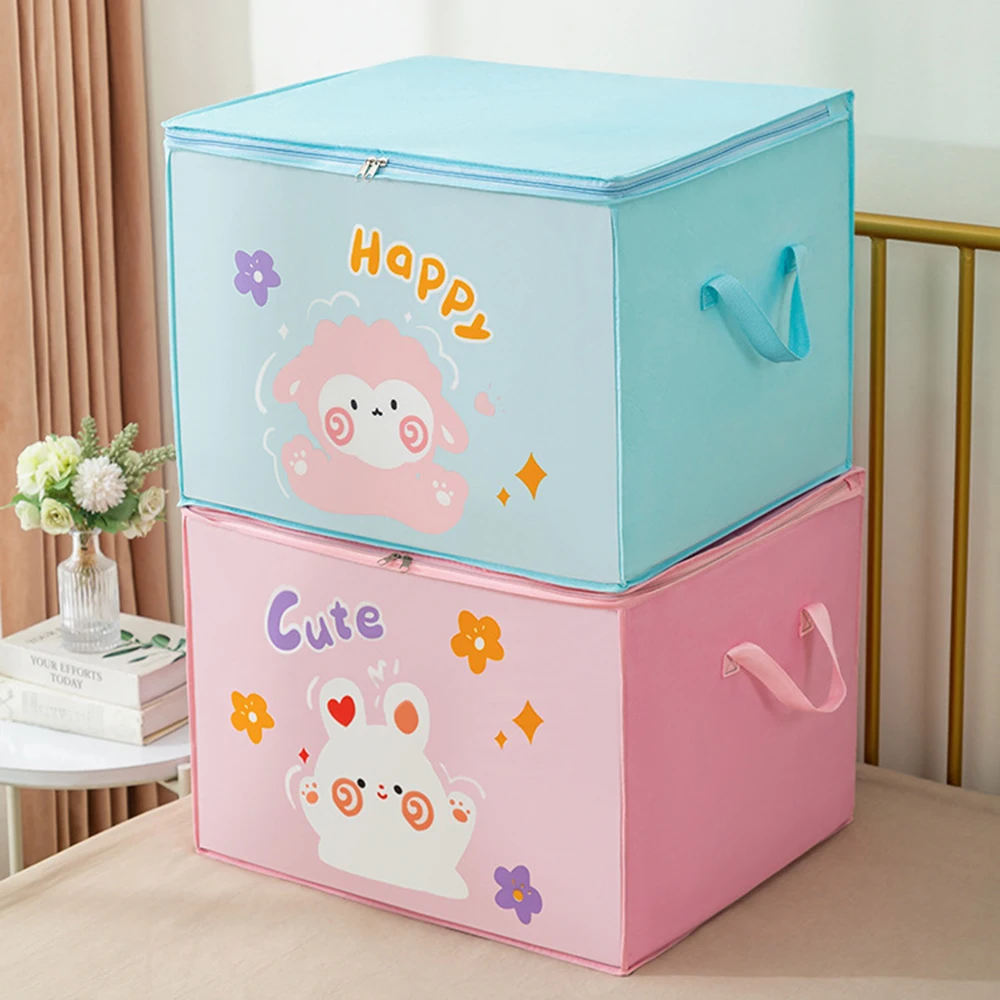 Foldable-Clothes-Box-Quilt-Toys-Storage-Container-Portable-Dust-Non ...