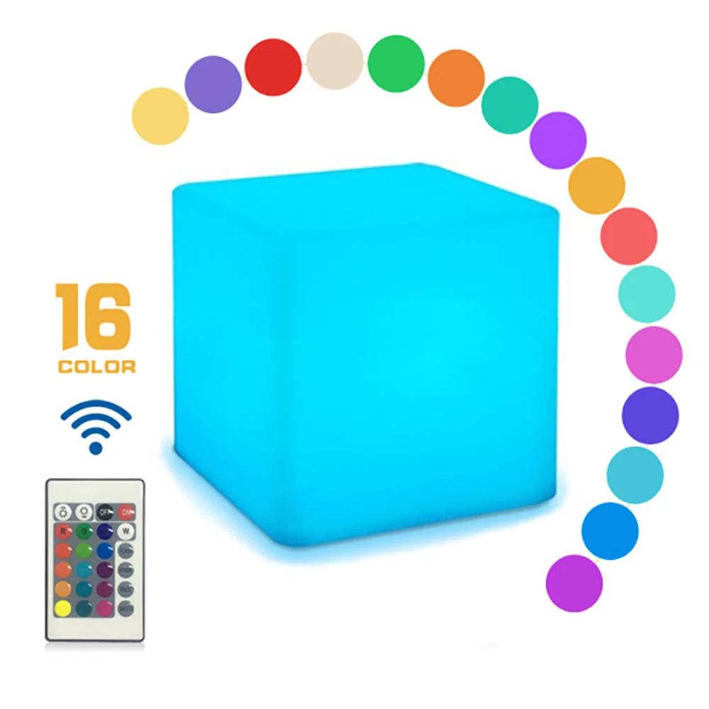16-Color-Change-RGB-Bar-Stool-Led-Cube-Lights-USB-Rechargeable-Remote ...