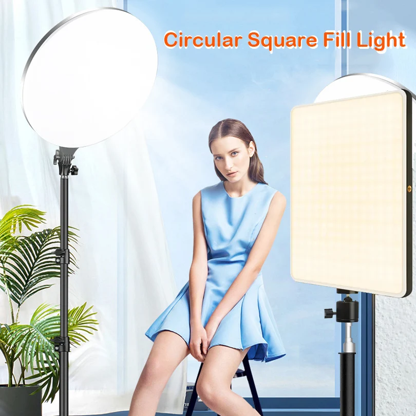 Circular-Square-Fill-Light-10-inch-LED-Video-Light-For-Live-Streaming ...
