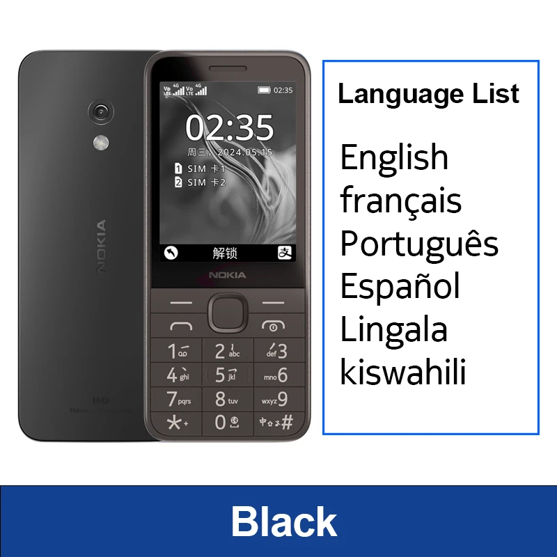 Teléfono móvil Nokia 235 4G con funciones, nuevo y original, SIM dual ...
