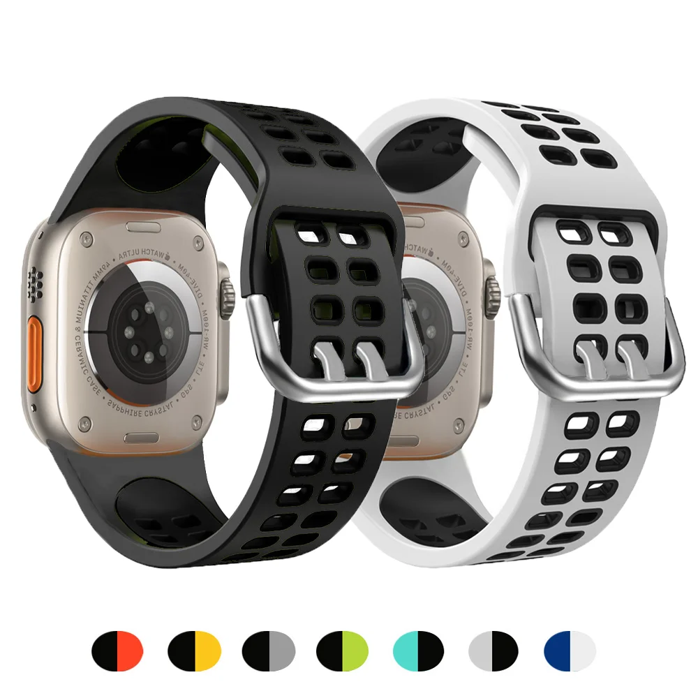 Silicone-Strap-For-Apple-Watch-Ultra-Band-49mm-44mm-45mm-40mm-41mm-42mm ...
