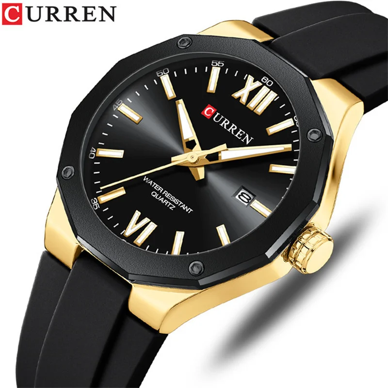 Curren-8465-New-Luxury-Classic-Silicone-Watch-Business-Waterproof-Male ...