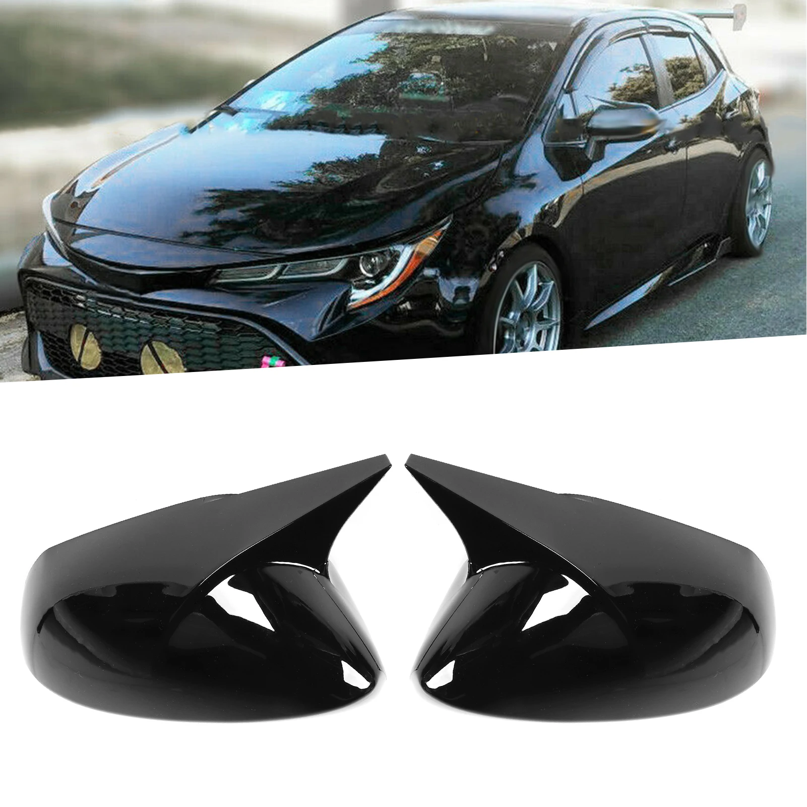 1-Pair-of-Car-Side-Mirror-Cover-Reversing-Mirror-Cap-Protector-Fit-for ...