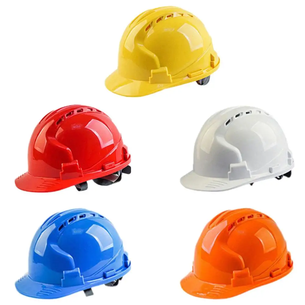 Construction Safety Helmet Hard Hat Solid Color ABS Thicken Anti Strong ...