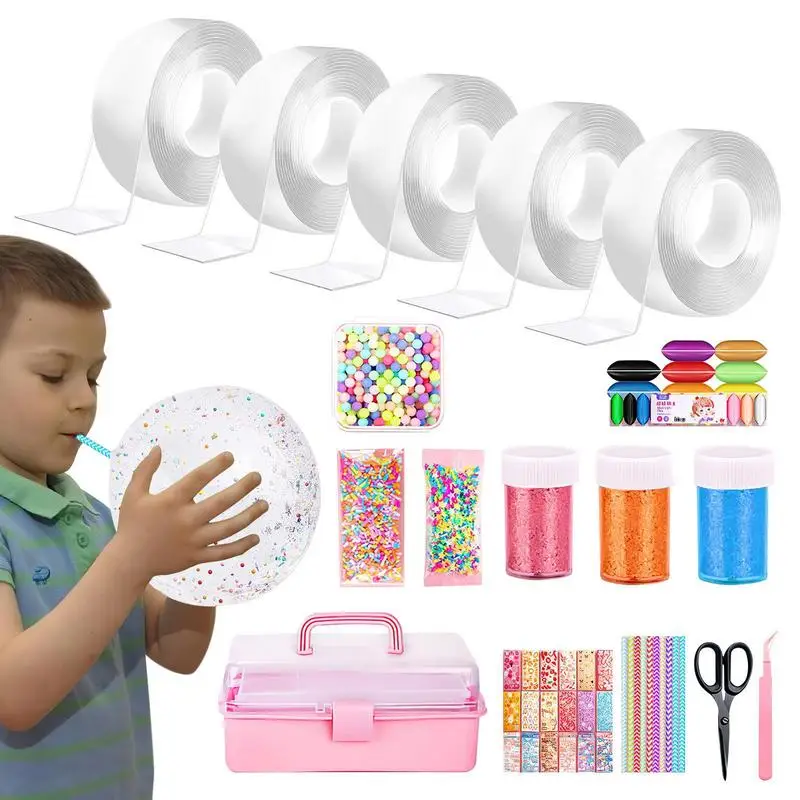 Nanos-Bubble-Bal-o-Tape-Kit-Com-Glitter-E-Pin-a-Fidget-DIY-Craft-Bolhas ...
