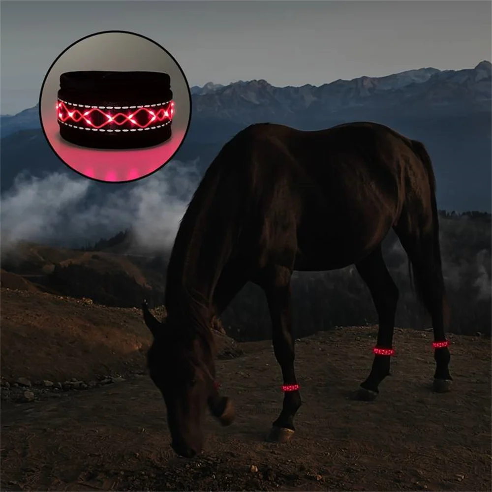 Night-Horse-Riding-Equipment-LED-Horse-Tack-Adjustable-Size-Equestrian ...