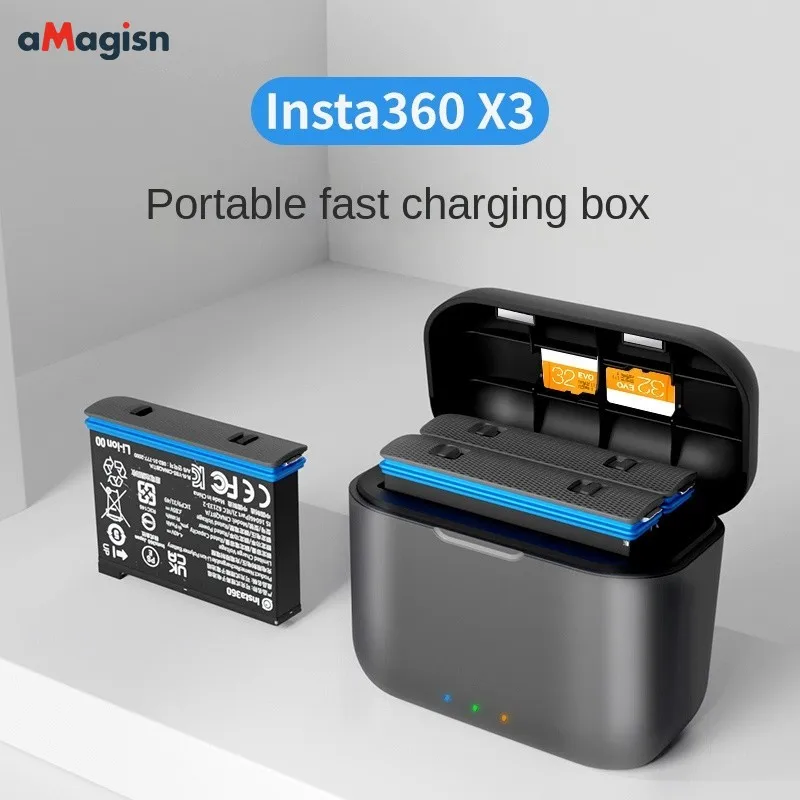 Insta360 X3 Fast Charging Box and Original Battery For Insta 360 ONE X ...