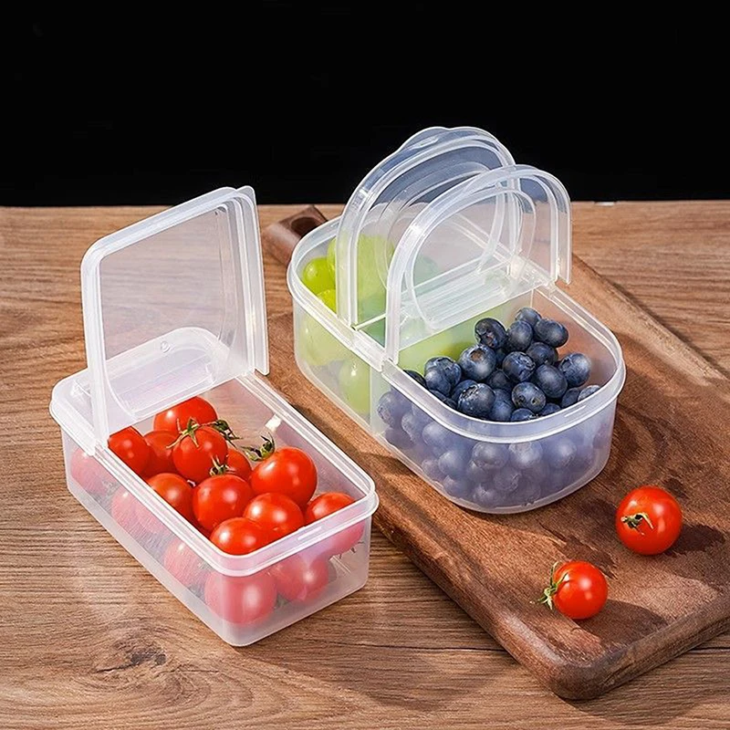 Kitchen-Storage-Box-Condiment-Boxes-Double-Compartment-With-Lid-Sealing ...
