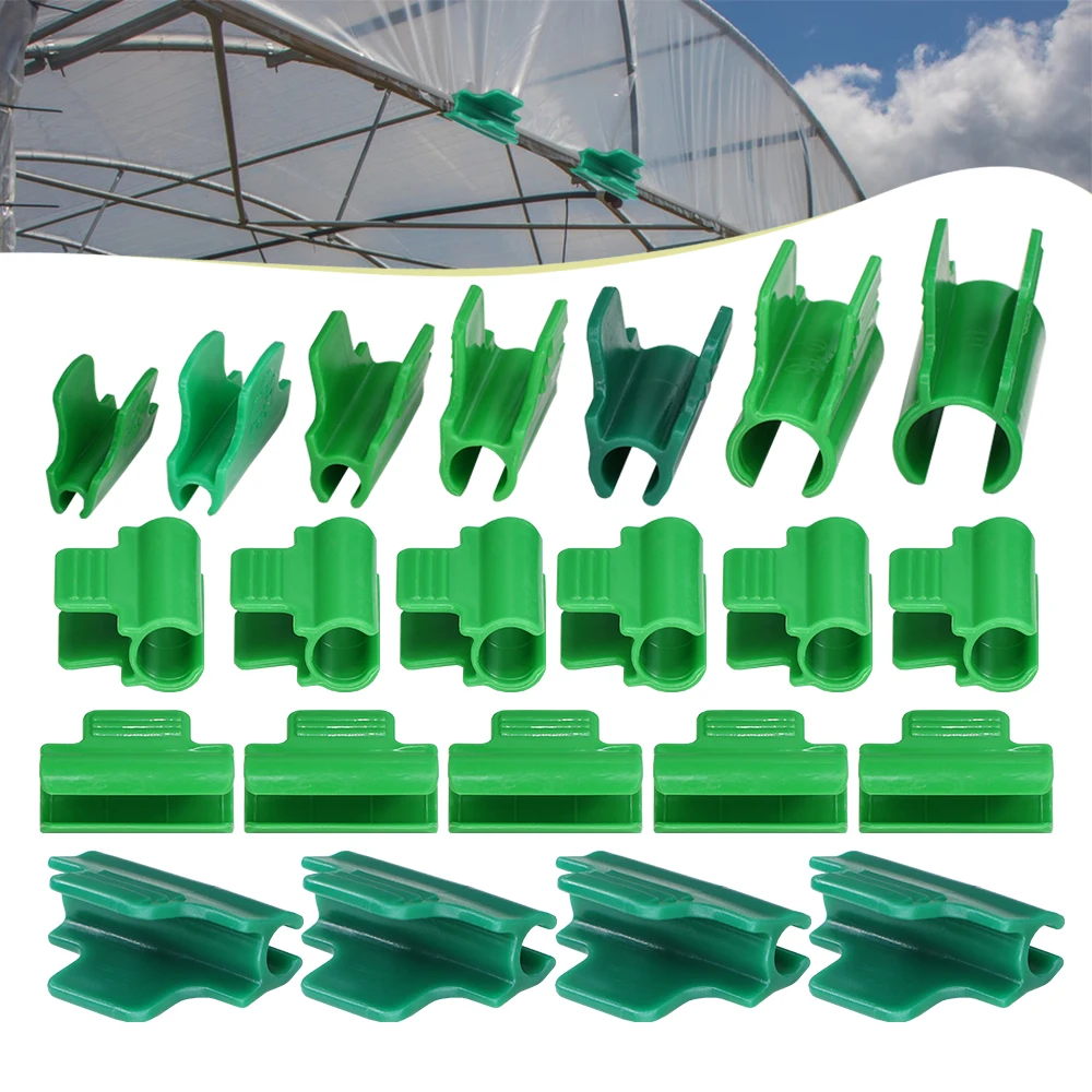10PCS 5-20mm Plant Support Clips Greenhouse Coverings Film Clamps Row ...