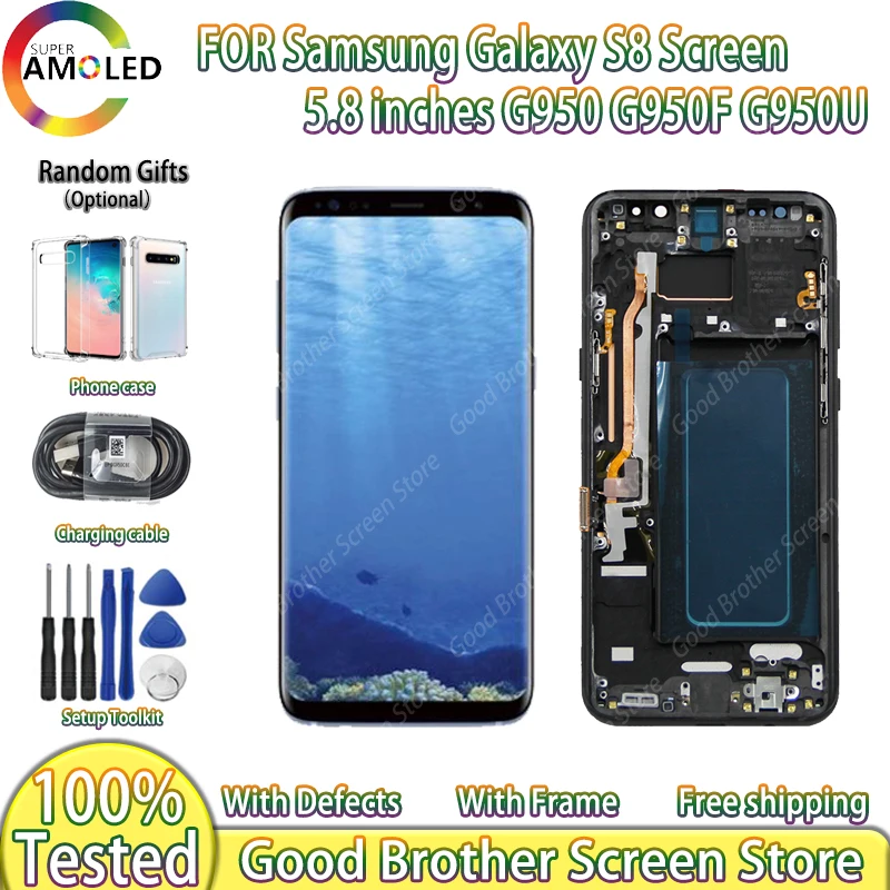 Super-AMOLED-For-Samsung-Galaxy-S8-LCD-DisplaySM-G950FD-G950A-G950U ...