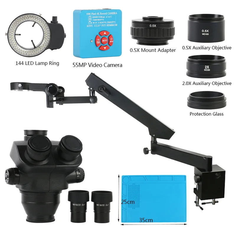 Simul-Focal-Stereo-Trinocular-Microscope-with-Extension-Type-Adjustable ...