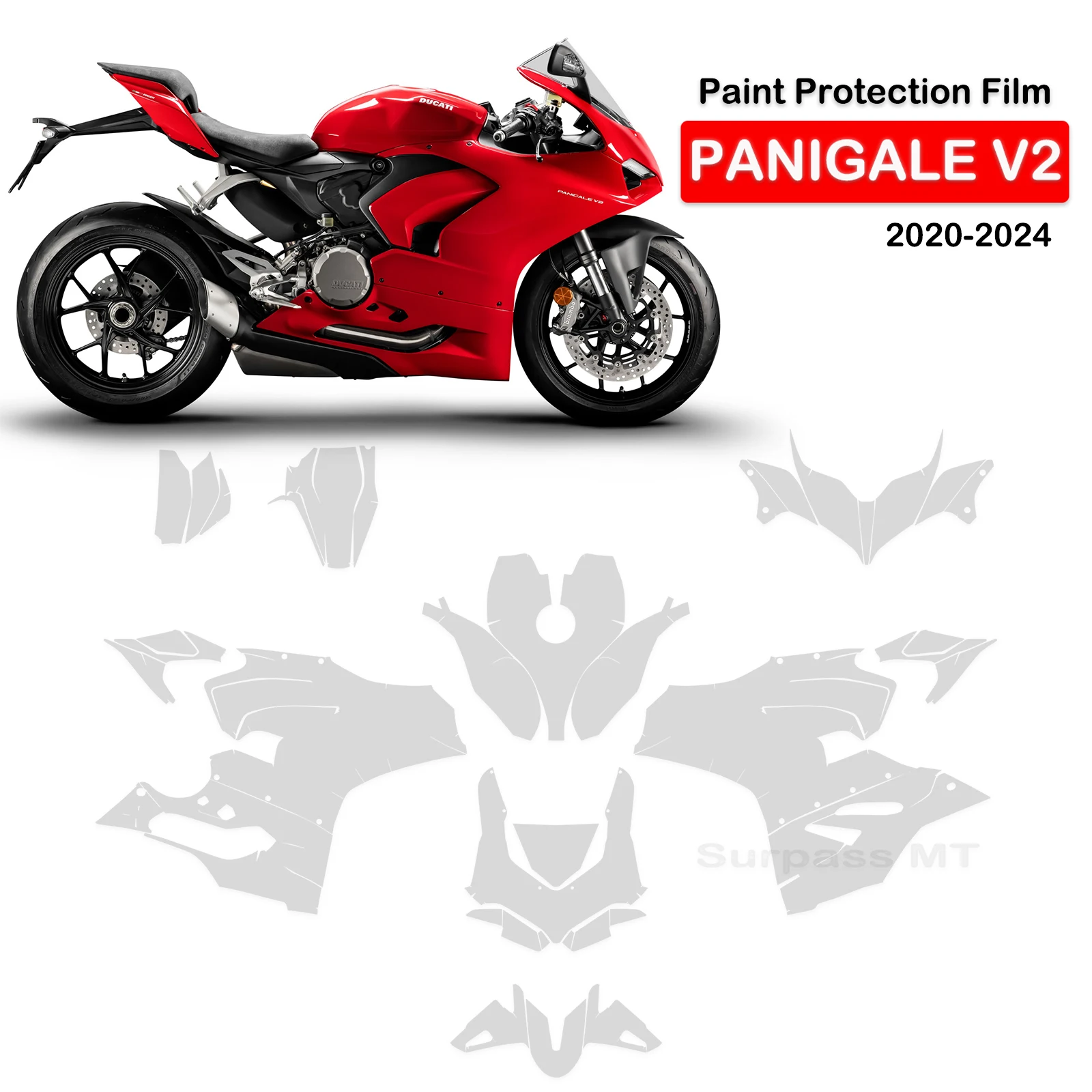 Fits Panigale V2 TPU PPF For Ducati PANIGALE V2 Paint Protective Film ...