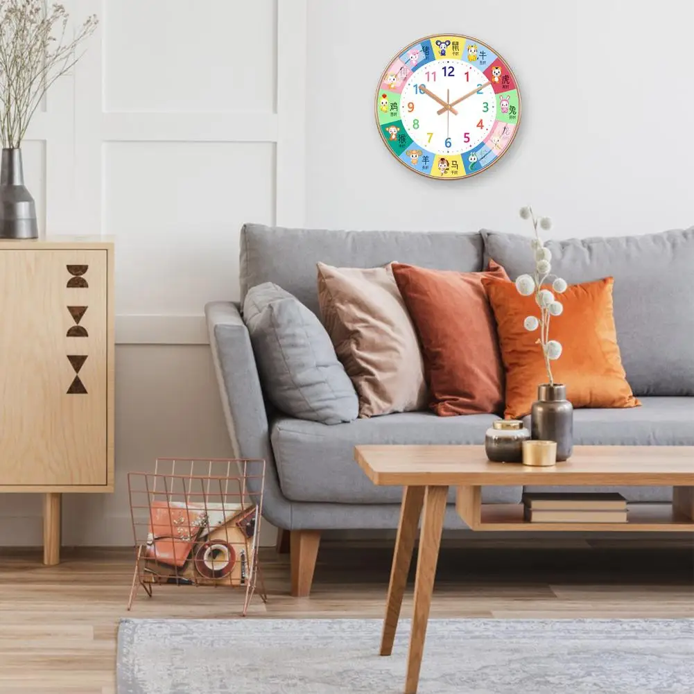 Classroom-Wall-Clock-Colorful-Round-Wall-Clock-Colorful-Silent-Wall ...