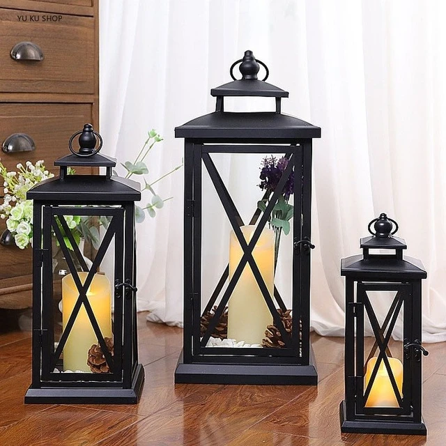 Large Decorative Metal Candle Lanterns