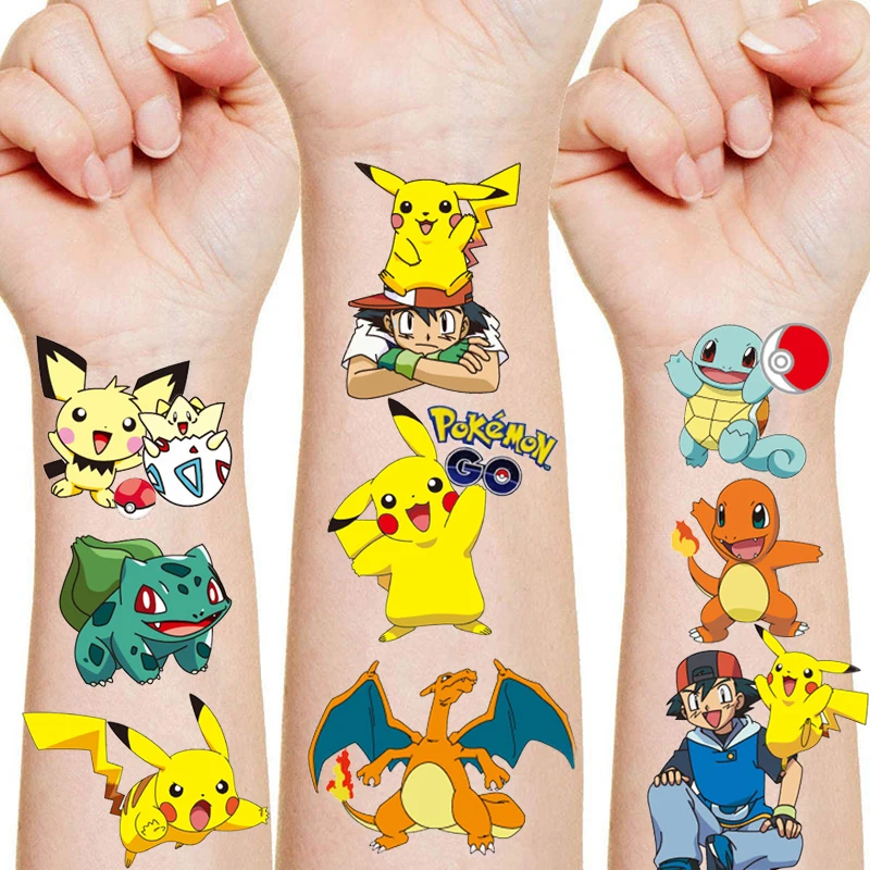 Pok-mon-Tattoo-Stickers-para-Crian-as-DIY-Cosplay-Decora-es-de-Festa ...