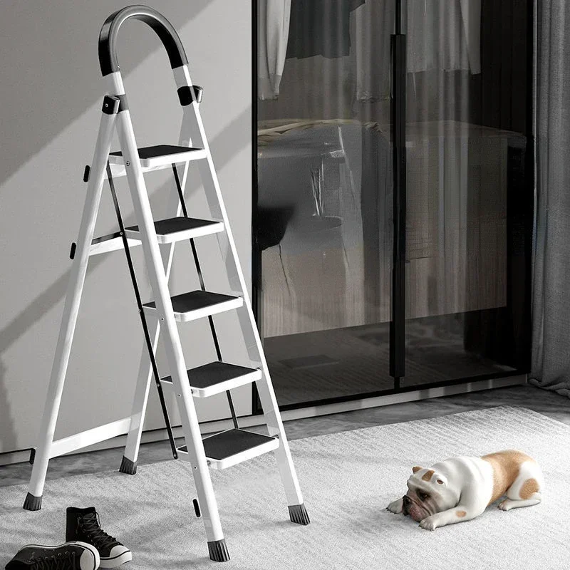 Thickened-High-Stools-Kitchen-Foldable-Telescopic-Ladder-Widened-Non ...