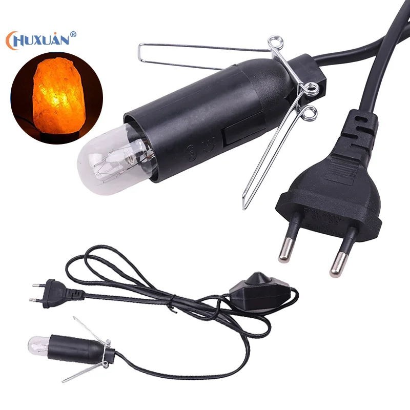 1-5m-Power-Cord-Cable-With-Dimmer-ON-OFF-Switch-Metal-Clip-E14-E12-Base ...
