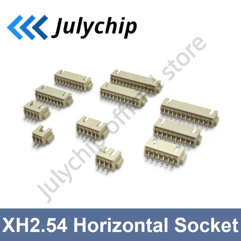 10pcs-XH2-54mm-Pitch-Horizontal-Chip-Sockets-2P-3P-4P-5P-6P-7P-12P ...