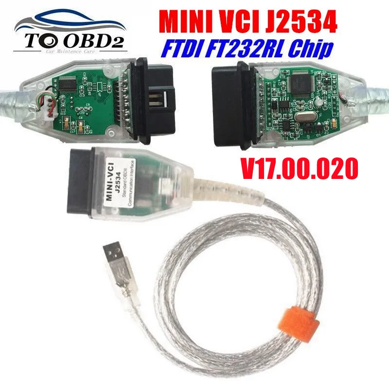 MINI VCI V17.00.020, última versión FTDI FT232RL RQ Chip OBD SAEJ2534 ...