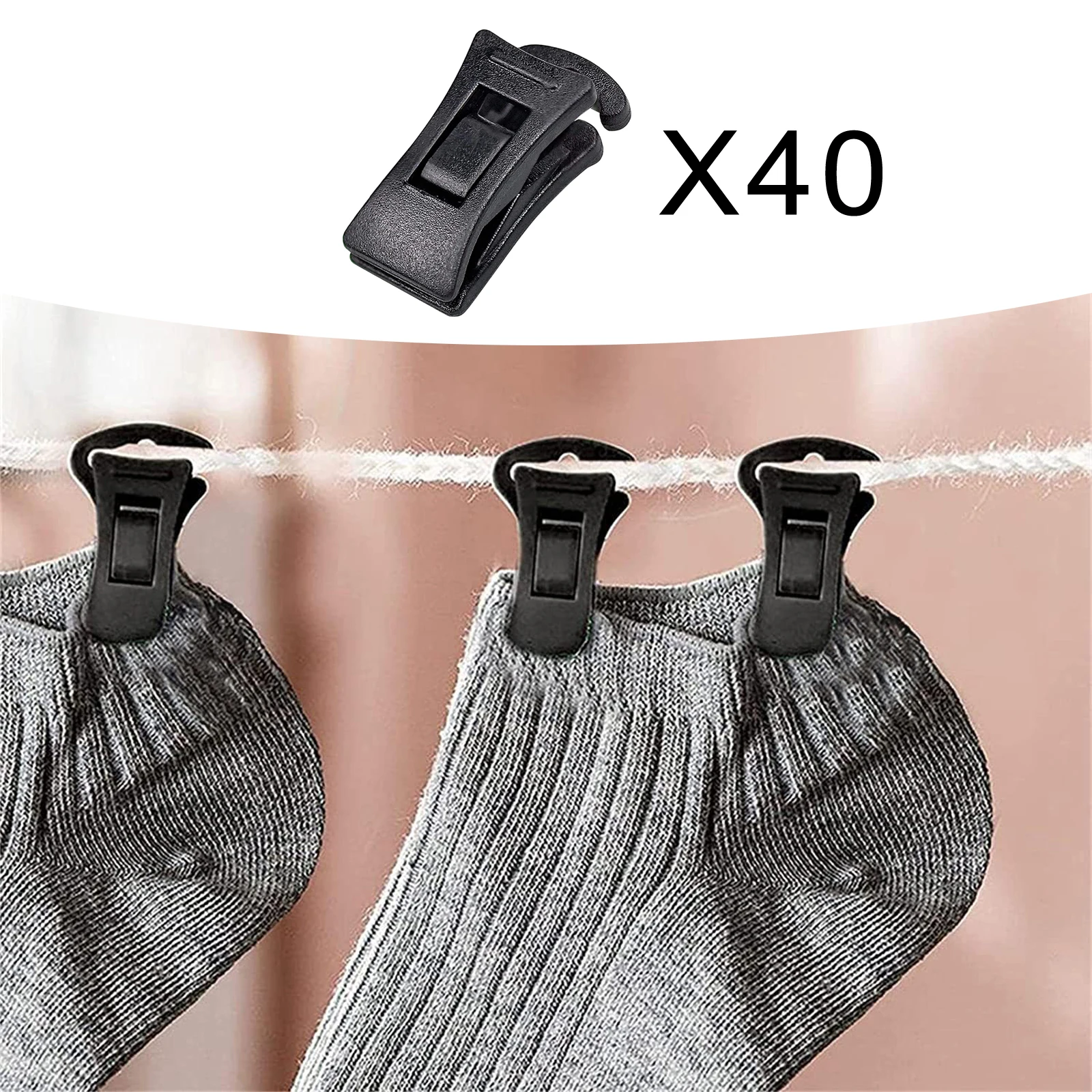 40x-Sock-Clip-Holders-Sock-Washing-Locks-Multifunctional-Clothes-Pegs ...