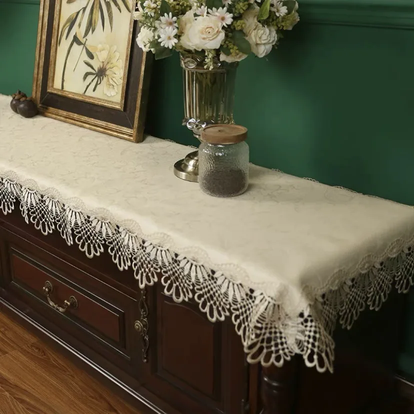 TV-Cabinet-Cover-Cloth-Waterproof-Oil-Resistant-Rectangular-Lace-Fabric ...