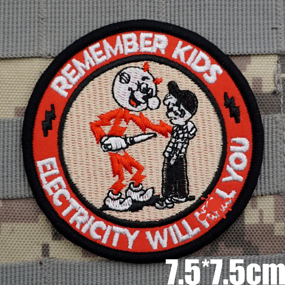 REMEMBER-KIDS-Military-Tactical-Embroidered-Patches-Armband-Backpack ...